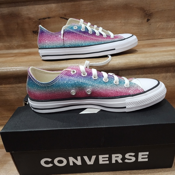 Converse | Shoes | Converse Nwt Kids All Star Glitter Drip Shoe | Poshmark